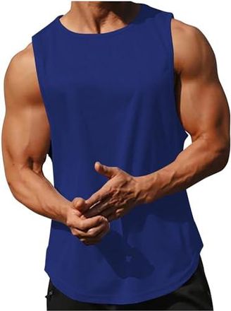 Generic D&eacute;bardeur de sport l&eacute;ger pour homme, couleur unie, &eacute;l&eacute;gant, classique, respirant, confortable, d&eacute;contract&eacute;, sans manches, pour la gym, la course &agrave; pie