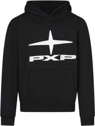 Project X Paris Project X - Sweat Noir brod&eacute; col &agrave; Capuche et &eacute;lastiqu&eacute; aux Manches et &agrave; la Taille - Taille l