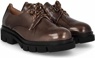 Lince Lince Bluchers en cuir avec lacets confortables | Semelle en caoutchouc | Semelle int&eacute;rieure gel | I51901 | Fabriqu&eacute; en Espagne, Cuir Rock Stone, 38 E