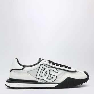 Dolce & Gabbana Schwarze und wei&szlig;e Wildleder-Sneaker