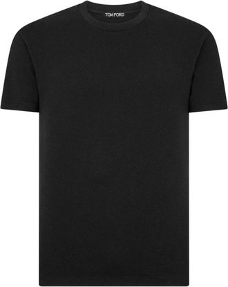 Tom Ford Homme, Tops, Noir, Taille: S Perforated Rib T Shirt