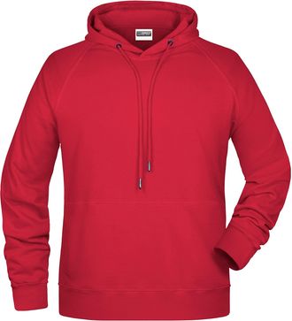 James & Nicholson Herren Kapuzensweat - Hochwertiger Kapuzensweat aus Bio-Baumwolle | Farbe: red | Gr&ouml;sse: 3XL