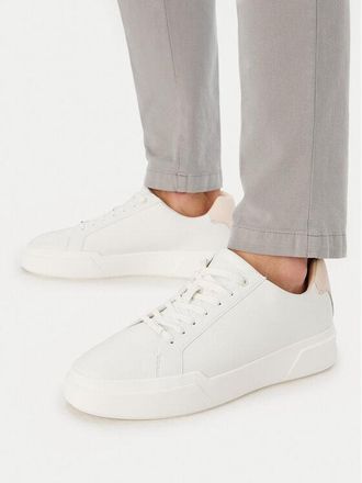 Calvin Klein Sneakers Chunky Cupsole Laceup Clean Lth HM0HM02239 Wei&szlig;