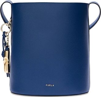Furla Kleine Roxie Beuteltasche mit Anh&auml;ngerdetail - Blau