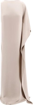 Max Mara Femme, Robes, Gris, Taille: 36 FR Robe Longue Asym&eacute;trique en Soie Grise
