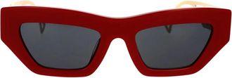 Versace Irregul&auml;re Sonnenbrille - - Accessories - unisex - Rot - 53 MM
