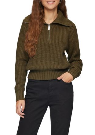QS by s.Oliver Strickpullover mit Troyer-Kragen