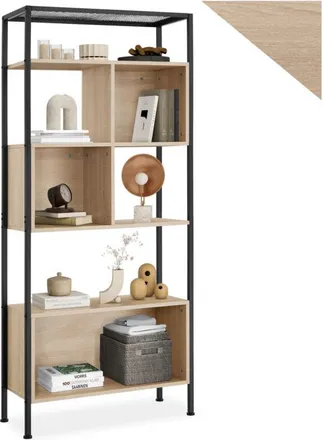 TecTake Tectake - tag&egrave;re style industriel Protection anti-basculement incluse, 75 x 31 x 170,5 cm
