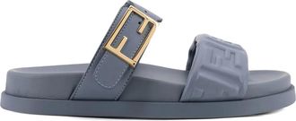 Fendi Fendi Feel Sandalen mit Logo-Riemen - Blau