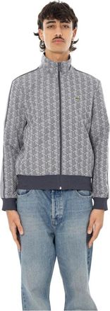 Lacoste Homme, Sweatshirts et sweats &agrave; capuche, Gris, Taille: M Monogram Jacquard Track Jacket