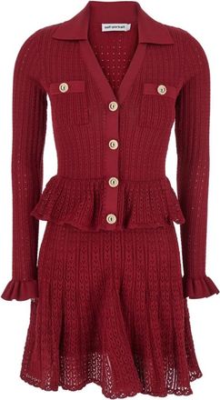 Self Portrait Damen, Kleider, Rot, MGröße