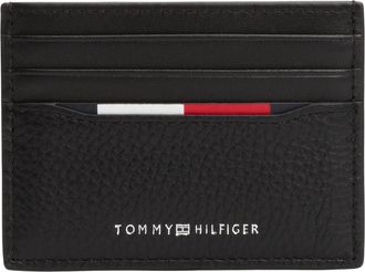 Tommy Hilfiger Herren Kartenetui Central Genarbtes Finish, Schwarz (Black), Einheitsgröße
