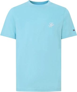 Tommy Hilfiger Homme, Tops, Bleu, Taille: L Script Monogram Swimshop Tee