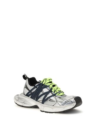 Balenciaga Mens 3xl Interlace Sneakers Grey Mix-Fl Yellow Mix/fl