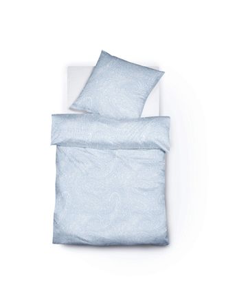 Fleuresse Bettw&auml;sche Provence Prestige, Halbleinen, himmelblau, Gr&ouml;&szlig;e:135x200 cm + 80x80 cm