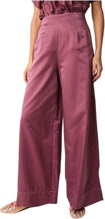 Alessia Santi Femme, Pantalons, Violet, Taille: 36 FR Pantalon Palazzo