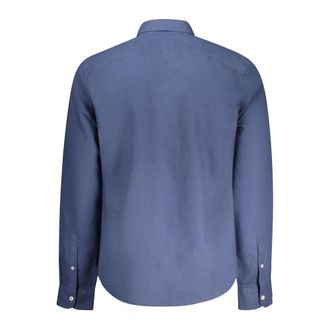 Timberland Linen Button-Down Shirt - Blue