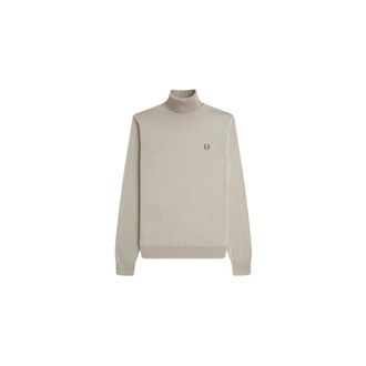 Fred Perry High Neck Pullover - - Sweatshirts & Hoodies - Herren - Beige - XL