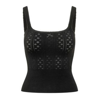 J.W.Anderson Pointelle Top - - Tops - Damen - Schwarzk - M