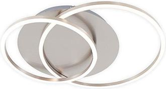 Briloner Briloner Leuchten - LED Deckenleuchte, Deckenlampe Dimmbar, inkl. Memoryfunktion, drehbar, 3.200 Lumen, Matt-Nickel, Durchmesser 30cm