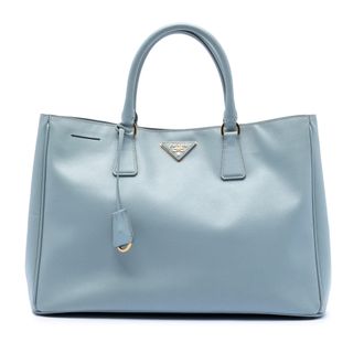 Prada Light Blue Large Saffiano Lux Galleria Satchel