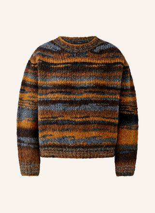 Oui Pullover Mit Glitzergarn braun