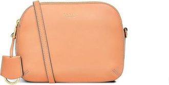 Radley London London Dukes Place Sac à bandoulière en cuir multi-compartiments avec fermeture éclair pour appareil photo Orange clair pêche