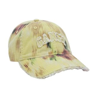 Ganni Femme, Accessoires, Jaune, Taille: ONE Size Washed Cotton Print Canvas Cap