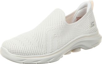Skechers Womens GO Walk 7 Amina, Off White Textile Trim, 40 EU