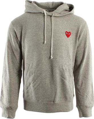 Comme Des Gar&ccedil;ons Homme, Sweatshirts et sweats &agrave; capuche, Gris, Taille: L Heart Logo Hooded SweaT-shirt