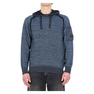 C.P. Company Moulin&eacute;-Wollpullover mit Kapuze - - Sweatshirts & Hoodies - Herren - Blau - M