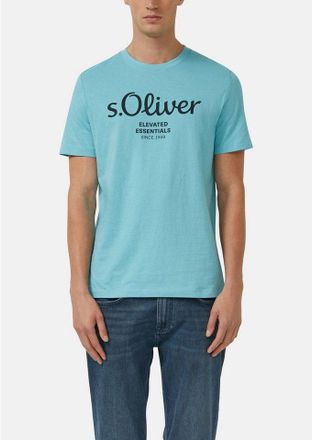 s.Oliver T-Shirt Casual (2-tlg) mit Rundhals-Ausschnitt, kurzarm, Logo-Aufdruck im 2er Pack