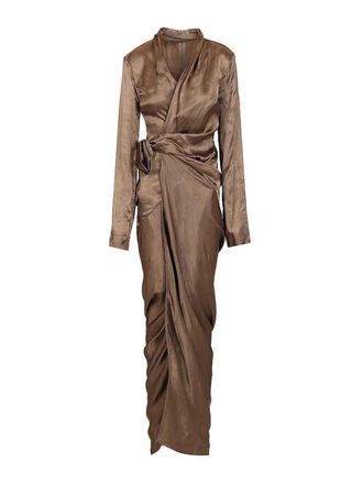 Rick Owens Knielanges Kleid - Braun