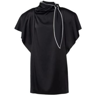 Stella McCartney Krawatten-Hals-Oberteil - - Blouses & Shirts - Damen - Schwarzk - S