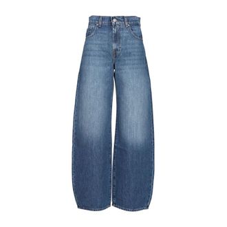 7 For All Mankind Bonnie Baumwolljeans - - Jeans - Damen - Blau - W28
