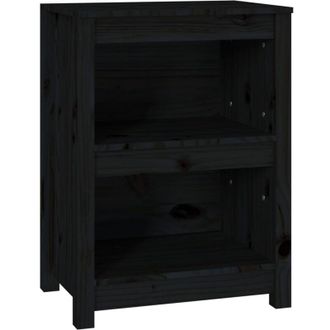 vidaXL B&uuml;cherregal Schwarz 50x35x68 cm Massivholz Kiefer - Vidaxl