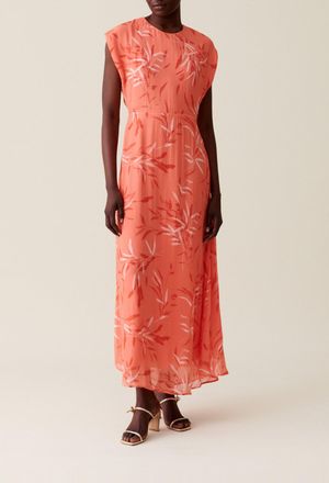 Claudie Pierlot Langes, flie&szlig;endes Kleid mit Druck