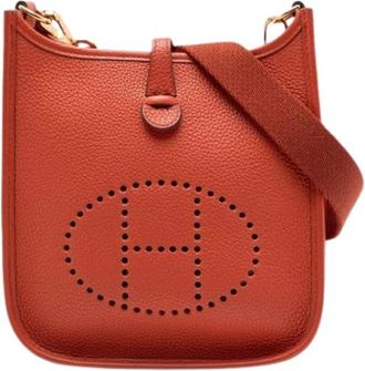Herm&egrave;s Sac bandouli&egrave;re Evelyne TPM doccasion - Femme - Pre-owned - Orange - Taille: ONE Size