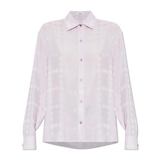 Versace Seidenhemd - - Blouses & Shirts - Damen - Rosa - S