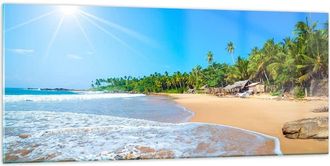 Arttor Wandbilder Dekoration Wohnzimmer Insel Landschaft Maledivie Freiheit Panorama Bilder auf Glas 120x50cm Glasbild Schlafzimmer Küche Wand Kunstdruck Art