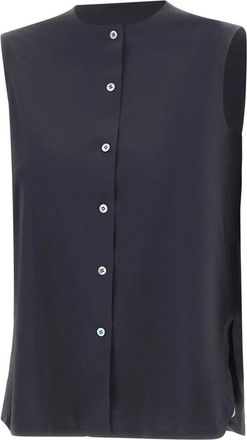 Roberto Ricci Design Rrd, Femme, Blouses et Chemises, Bleu, Taille: 42 FR Oxford Sleeveless Polo