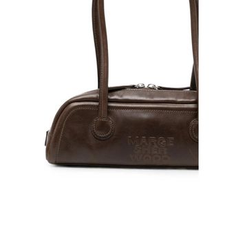 Margesherwood Embossed Logo Calf Leather Tote Bag - Brown