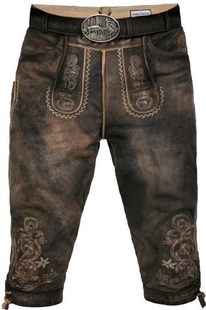 Edelnice Trachtenmode hochwertige Kniebund Trachtenlederhose aus Ziegenleder Alex Gr. 44-64 (54)