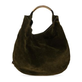 Moschino Femme, Sacs, Vert, Taille: ONE Size Suede Handbag