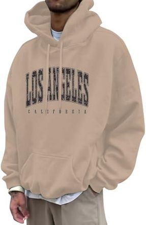 Generic Sweat &agrave; capuche Los Angeles California pour homme - Imprim&eacute; graphique vintage - En coton - Manches longues - Pour homme - Cordon de serrage - Sportif 