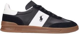 Ralph Lauren Heritage AERA Sneakers en cuir, Noir blanc, 42 EU
