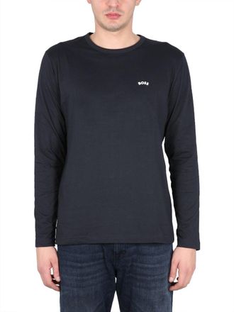 HUGO BOSS Logo-Printed Cotton T-Shirt - Blue