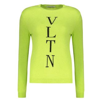Valentino Garavani Femme, Pulls, Vert, Taille: 38 FR Pull ras du cou à manches longues