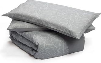 Foppapedretti Nacht&Natur Bettbezug für Doppelbett, 2P, komplett mit 2 Kissenbezügen; Welle Perla 100% Baumwolle, hergestellt in Italien