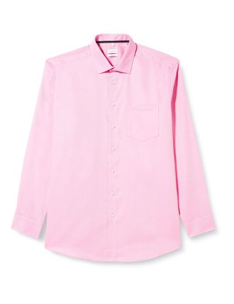 Seidensticker Mens Regular Fit Langarm Hemd Shirt, Pink, 39